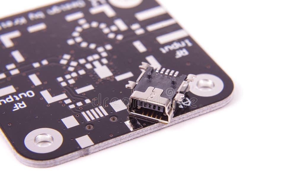 Surface Mount SMD Mini USB Connector Close Up Stock Photo - Image of ...