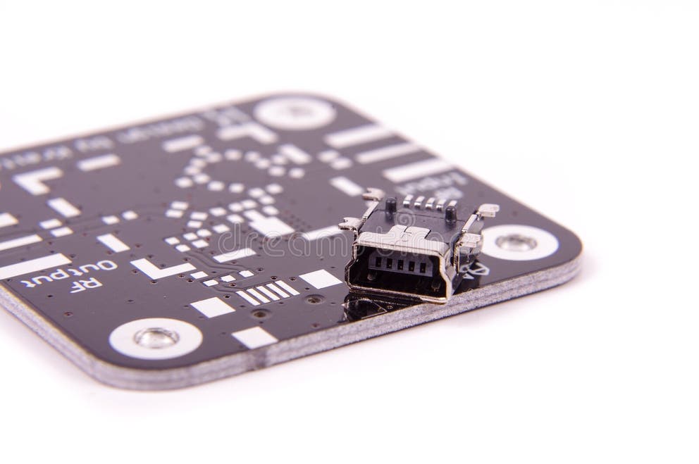 Surface Mount SMD Mini USB Connector Close Up Stock Photo - Image of ...