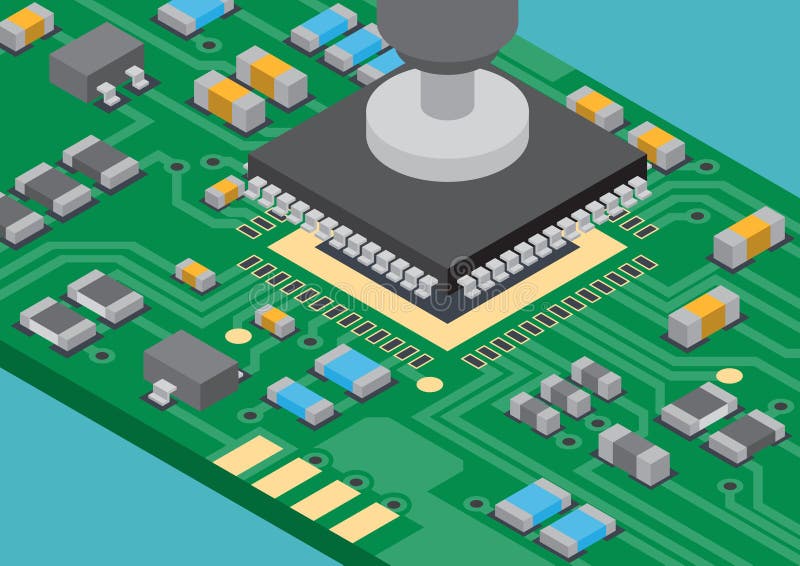 Surface Mount Technology Component Placement Stock Vector ...
