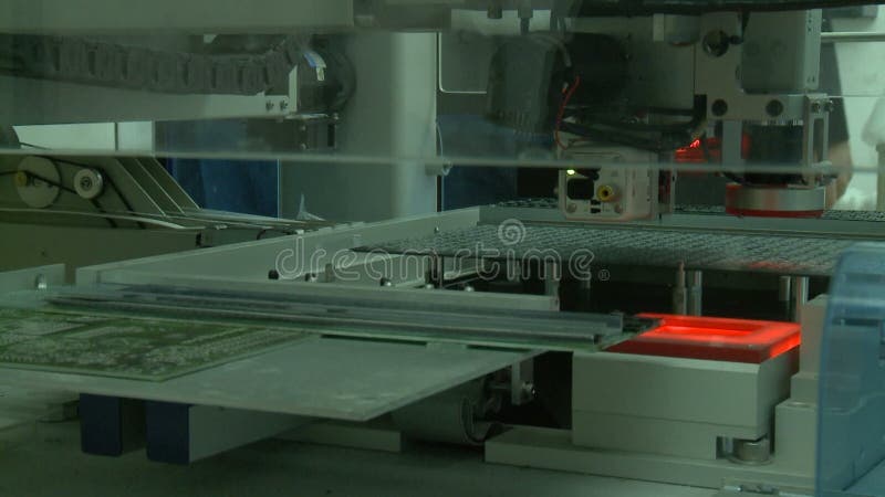 Surface Mount Technology Machine Places Elements on Circuit Boards ...