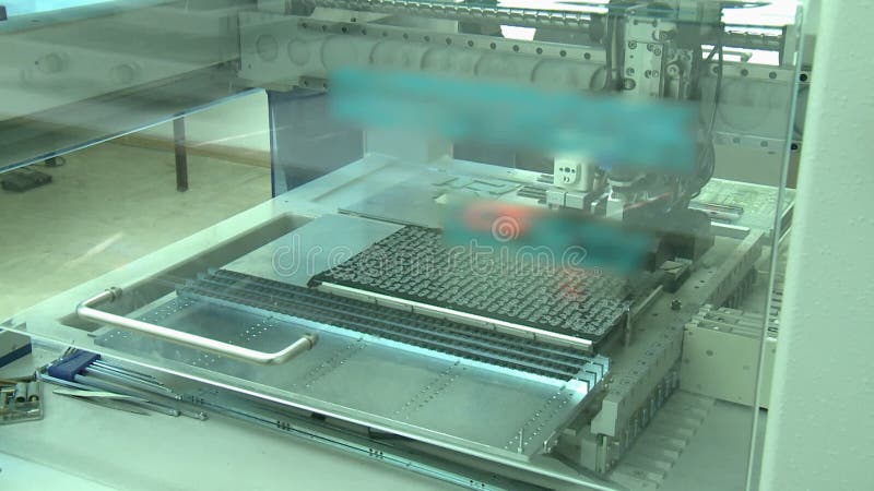 Surface Mount Technology Machine Places Elements on Circuit Boards ...