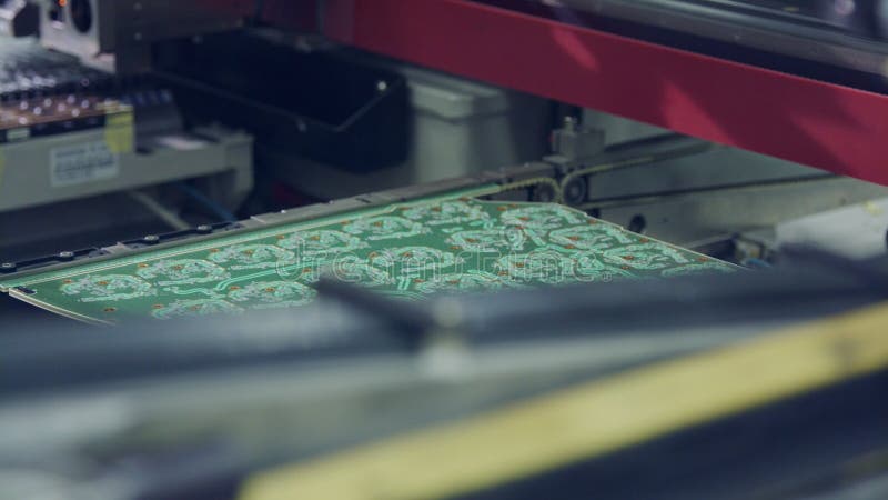 Surface Mount Technology Smt Machine Places Components on a Circuit ...