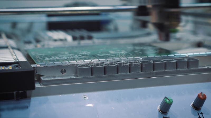 Surface Mount Technology Smt Machine Places Resistors, Capacitors ...