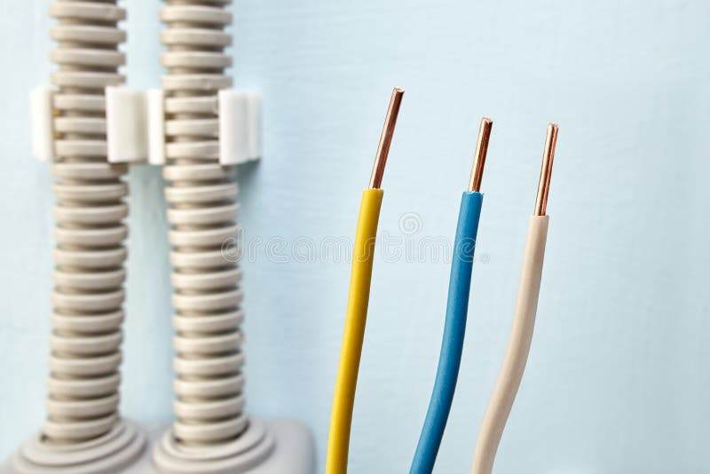 Surface Mounted Wiring and Electrical Conduit Stock Photo - Image of ...