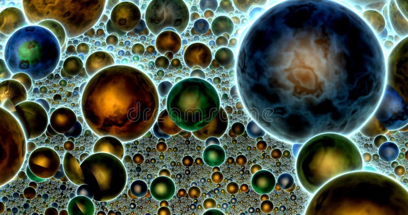 The Surface of an Multiverse Stock Illustration - Illustration of chaos ...