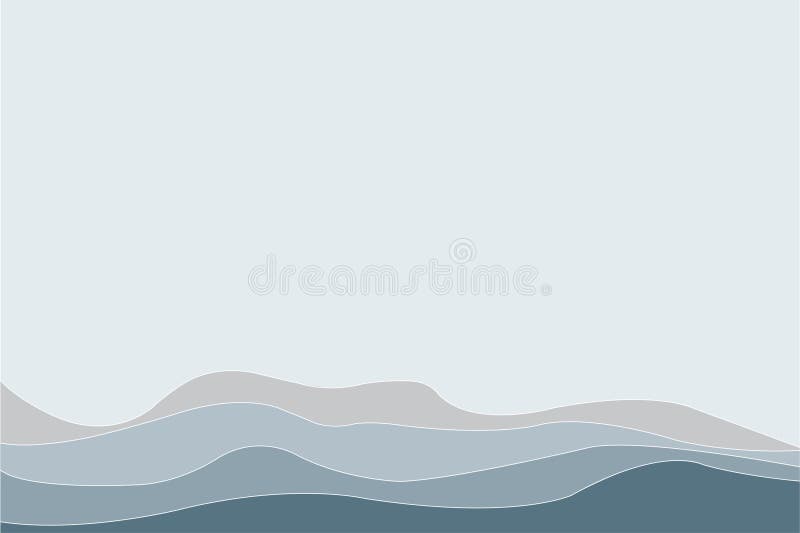 Surface Ocean of Vector. Set 59 Stock Photo - Image of scenery, style ...