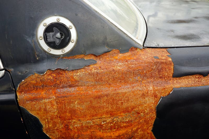Surface of Old Car and Rust. Stock Image - Image of retro, surface ...