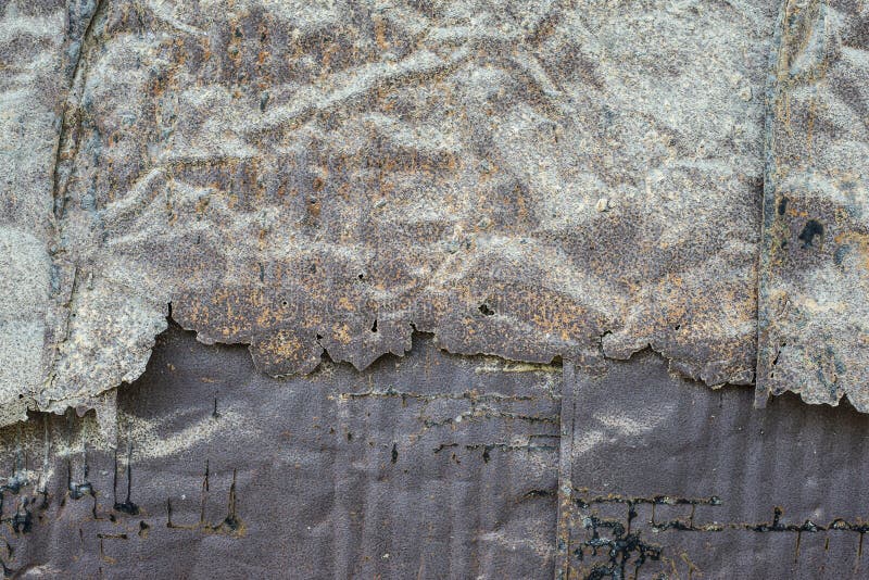 The Surface of Old Metal Objects that are Rusty and Black Stained Stock ...