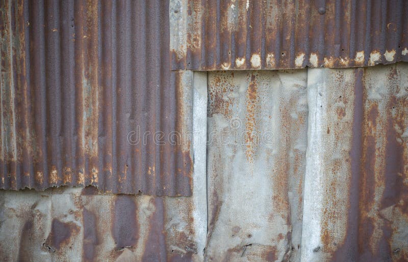 The Surface of the Old Metal Wall Panels with Many Forms of ...