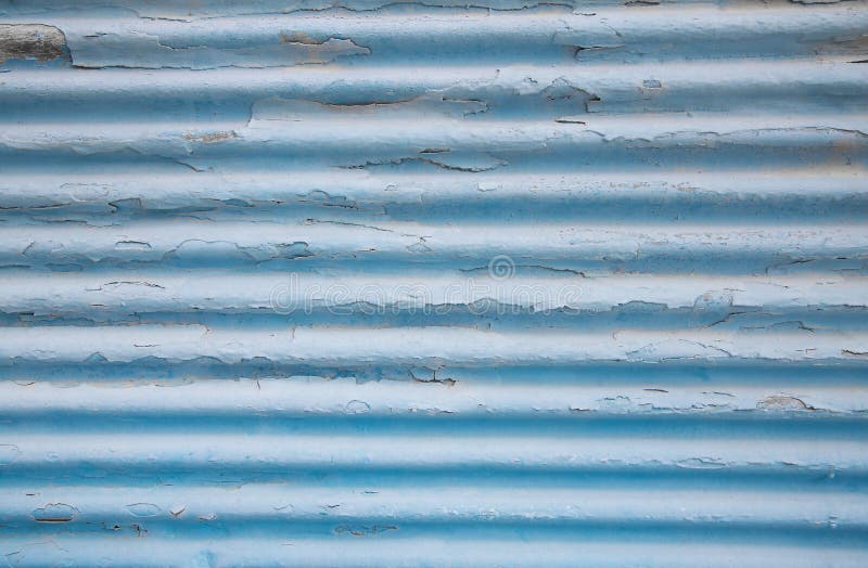 Surface of an Old Painted Blue Tin Background with Panels. Stock Photo ...