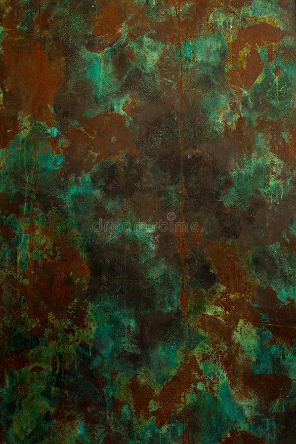The Surface of the Old Rusty Metal with the Effect of Old Paint and ...