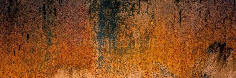 Surface of the Old Sheet Metal Covered with Corrosion and Rust Stock ...