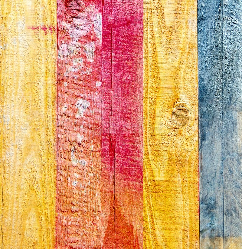 Surface of Old Wood Painted Colorful Plank Stock Photo - Image of ...