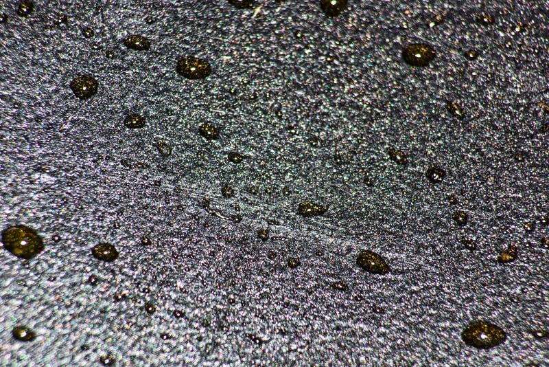The Surface of the Pan with Drops of Fat is Macro Stock Image - Image ...