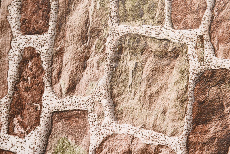 Vintage Brick Patterned Wallpaper. Stock Photo - Image of structure ...