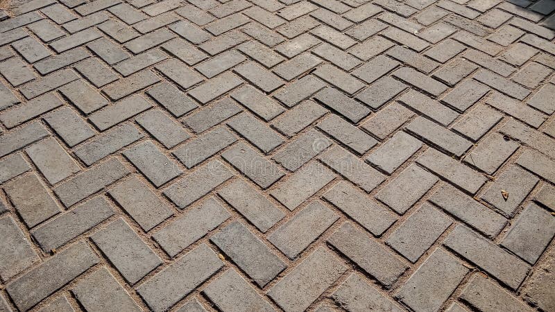 The Surface of the Paving Blocks is Arranged Diagonally in the Yard ...