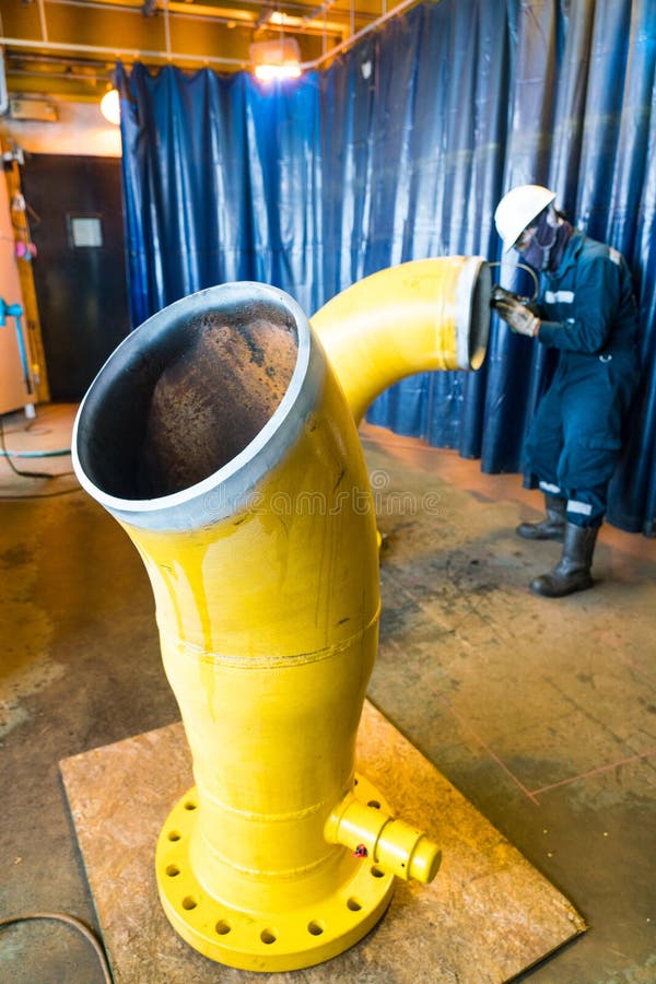 The Surface of the Pipe Cut for Repair is after the Pipe is Cut Stock ...