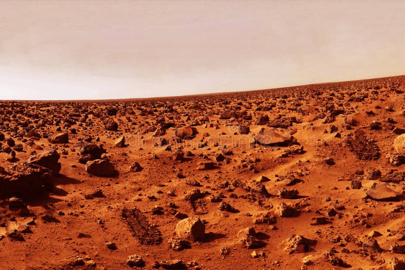 The Surface of the Planet Mars. Elements of this Image Furnished by ...