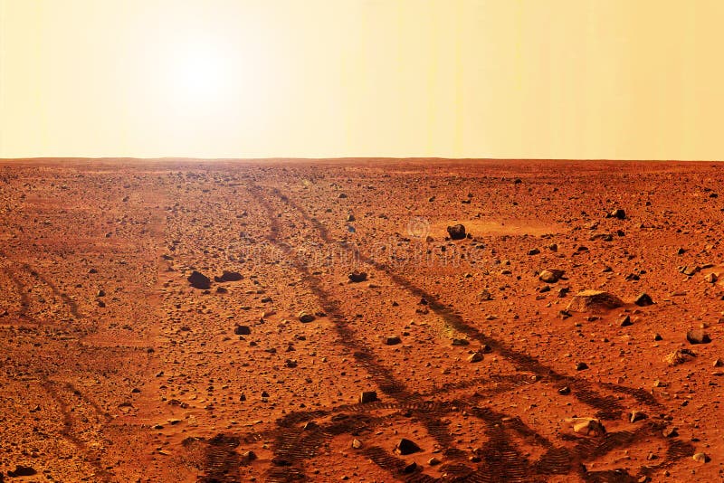 The Surface of the Planet Mars. Elements of this Image Furnished by ...