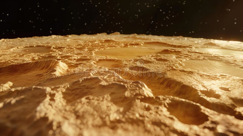 On the Surface of the Planet Saturn Stock Illustration - Illustration ...