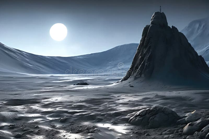 Surface of the Planet in the Space Stock Illustration - Illustration of ...