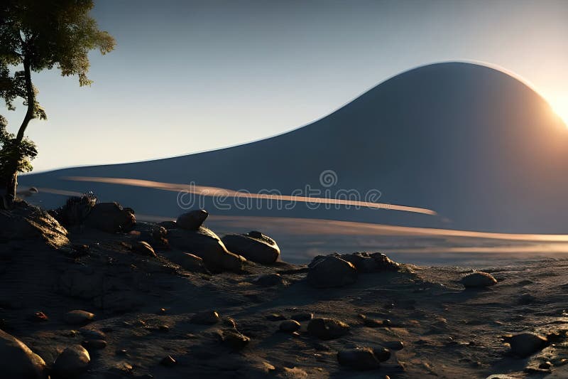 Surface of the Planet in the Space Stock Illustration - Illustration of ...