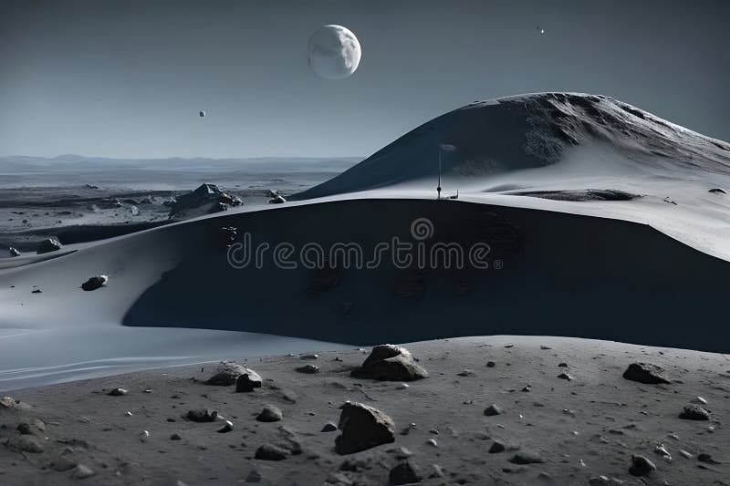 Surface of the Planet in the Space Stock Illustration - Illustration of ...