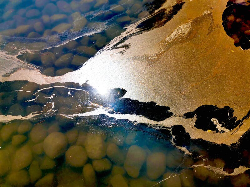 Floating Matter Textured Stone in Surface Ponds and Rivers Stock Photo ...