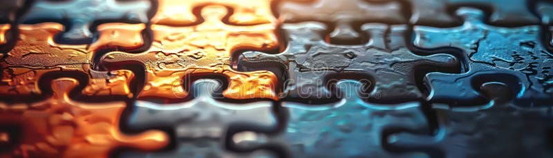 The Surface of a Puzzle with Two Colors, Orange and Blue. the Puzzle ...