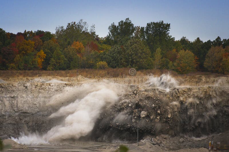Surface Quarry Blast stock photo. Image of limestone - 59806504