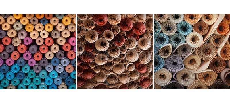 Surface Rolled Paper Background Texture Stock Illustration ...