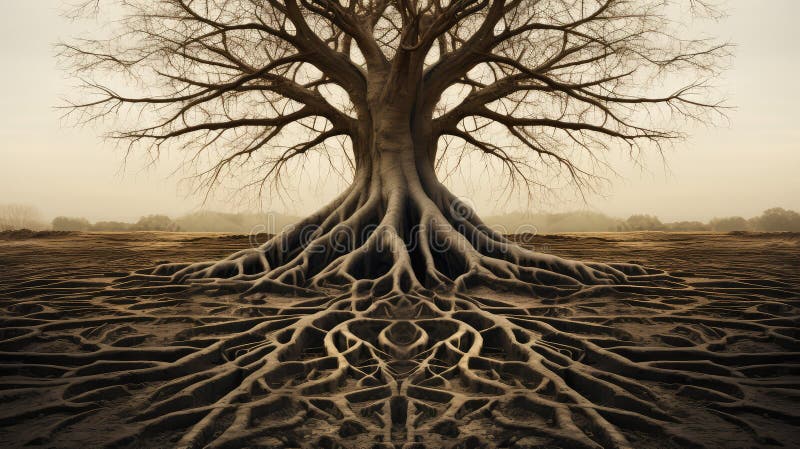 Surface root tree stock illustration. Illustration of nature - 361267311