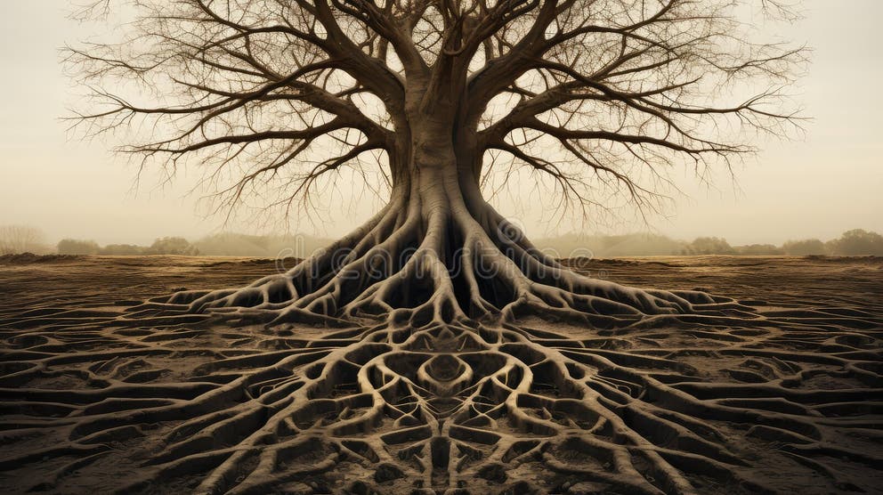 Surface root tree stock illustration. Illustration of nature - 361267311