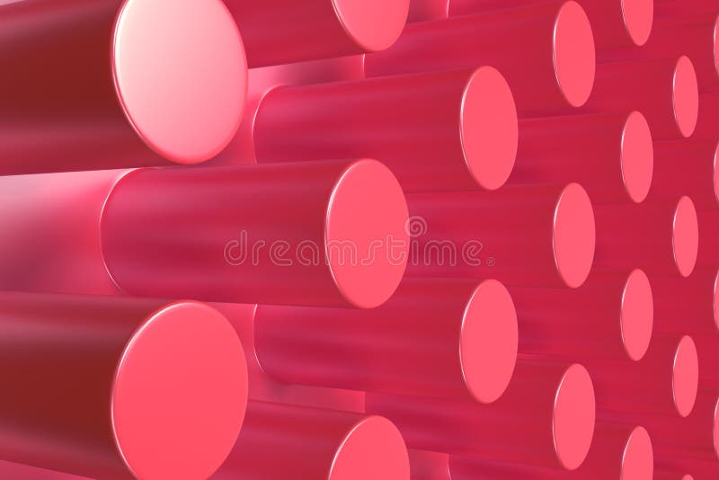Surface Rouge Simple Avec Des Cylindres Illustration Stock ...