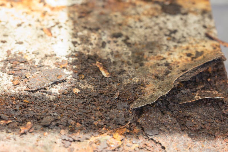 Surface Rust on the White Steel Surface. Stock Image - Image of detail ...