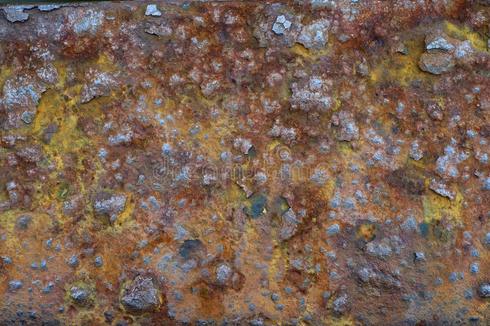 Surface of Rusted Metal Showing Texture, Color Variations, and Patterns ...