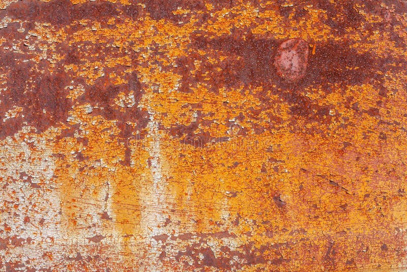Surface of Rusty Iron with Remnants of Old Paint, Chipped Paint ...