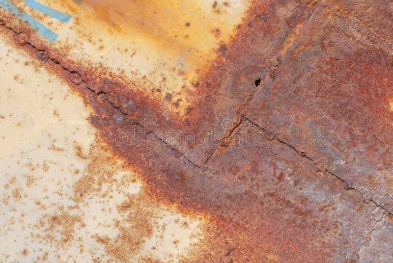 Surface of Rusty Iron with Remnants of Old Paint, Texture Background ...