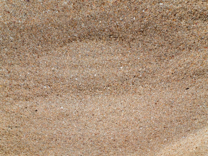 Surface of Sand Gravel and Small Fragments of Broken Shells on Beach ...