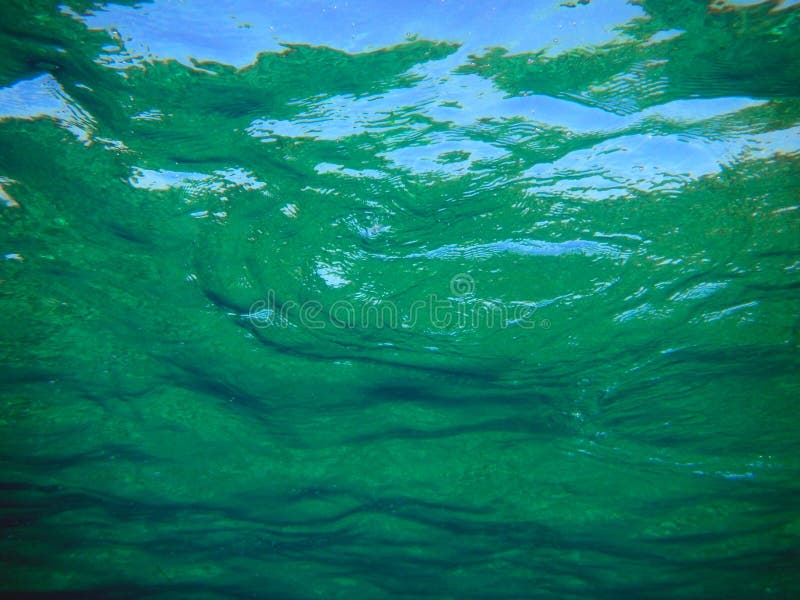 The Surface of the Sea from Below Stock Image - Image of diving ...