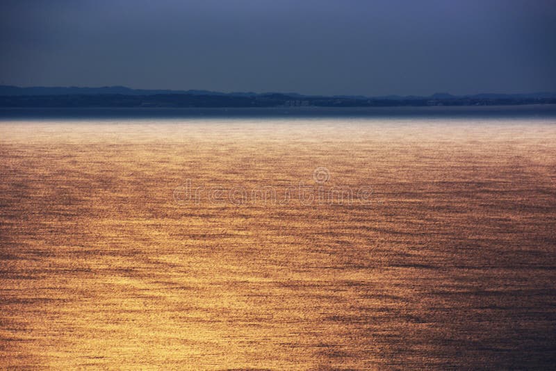 The Surface of the Sea at Dawn Stock Photo - Image of orange, sunlight ...