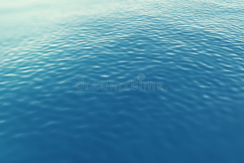 Surface Sea from a Height with Waves. 3d Illustration Stock ...