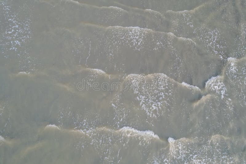 The Surface of the Sea in Shallow Water with Waves and Muddy Water ...