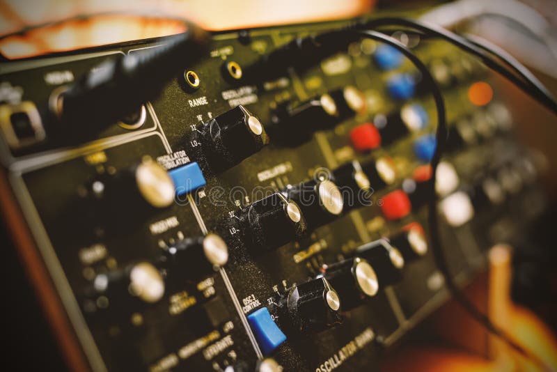 The Surface with Sliders of a Sound Mixer Controller Stock Photo ...