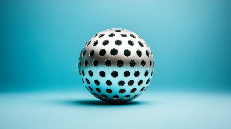 The Surface is Smooth and Features a Metallic Sphere with a Hollow ...