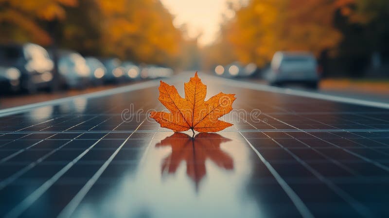 The Surface of a Solar Panel Provides a Cool, Metallic Backdrop for a ...