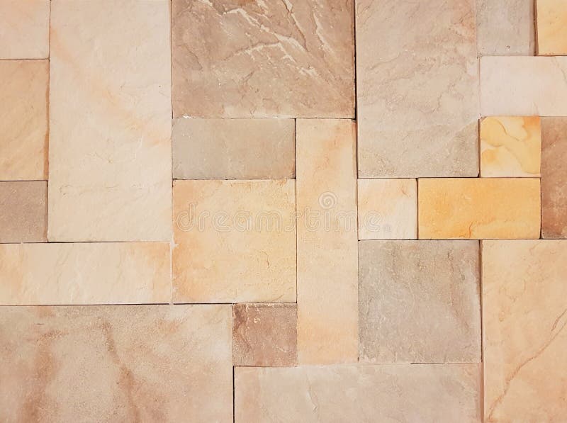 Surface with Square and Rectangular Blocks of Stone in Light Brown ...