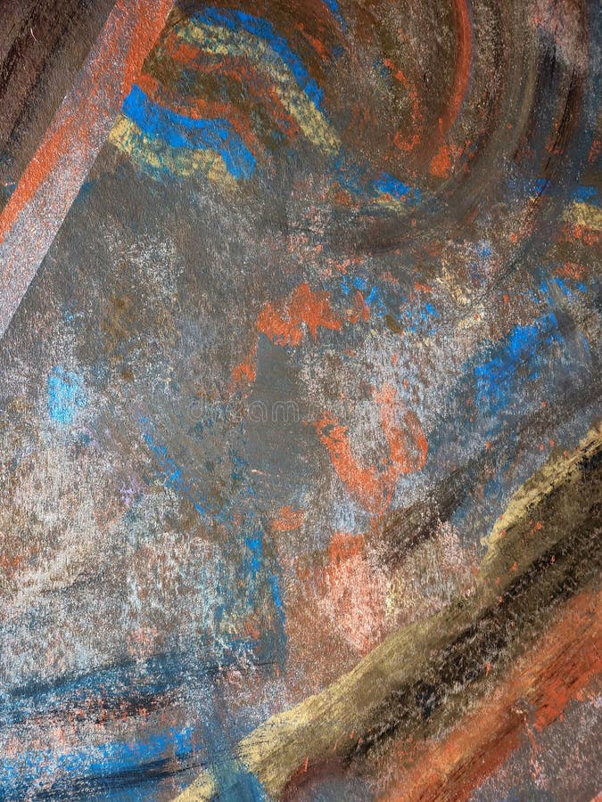 Surface Stained with Colored Paints. Wall Smeared with Paint Stock ...