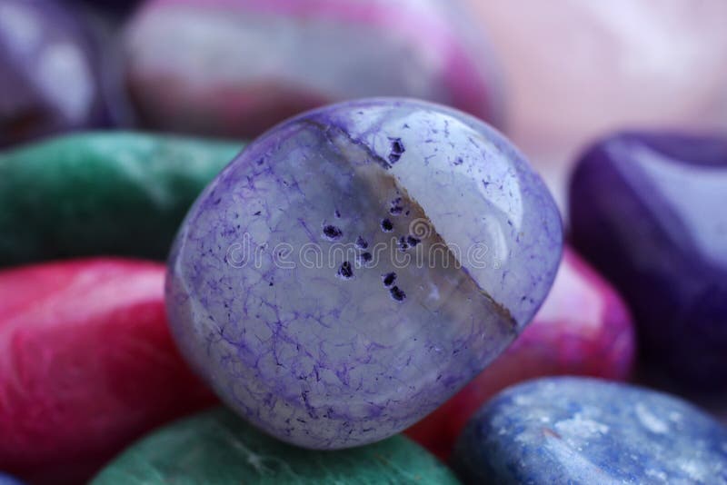 Amethyst with Admixtures of Quartz. Stock Photo - Image of decoration ...