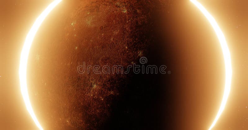 Surface Sun-lights on Red Planet. Red Planet. Red Galaxy in Space Stock ...